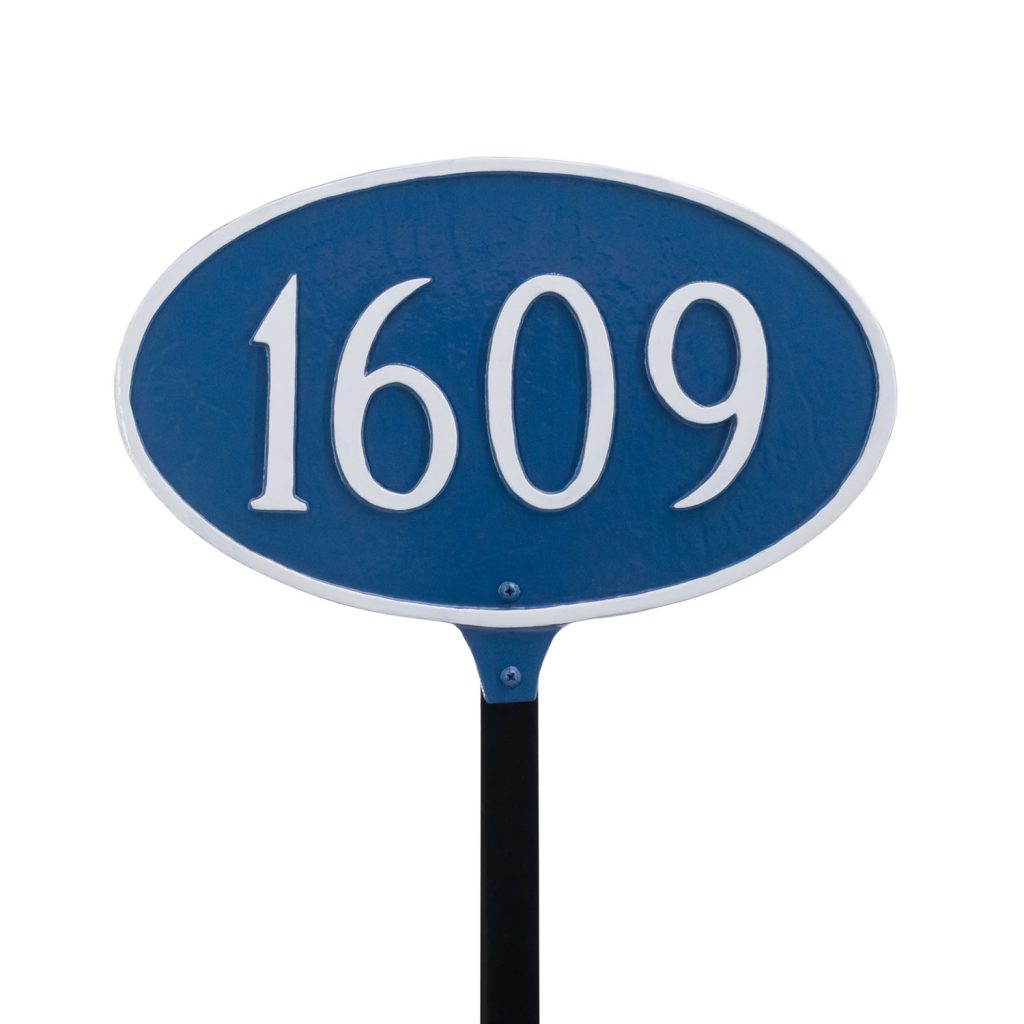 Double Sided Hanging Vanderbilt Two Line Address Sign Plaque – Montague ...