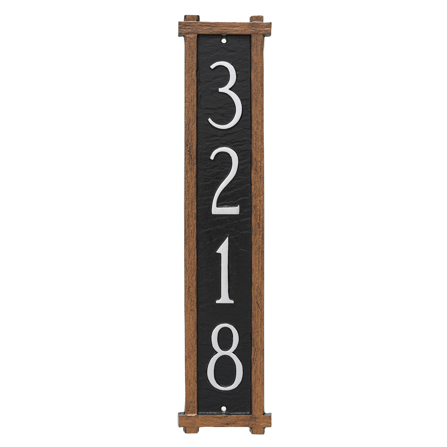 Mission Oak Column Address Sign Plaque – Montague Metal Products