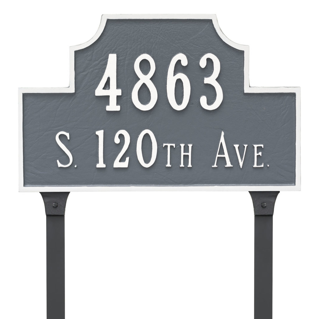 Beckford Estate One Line Address Sign Plaque with Lawn Stakes ...