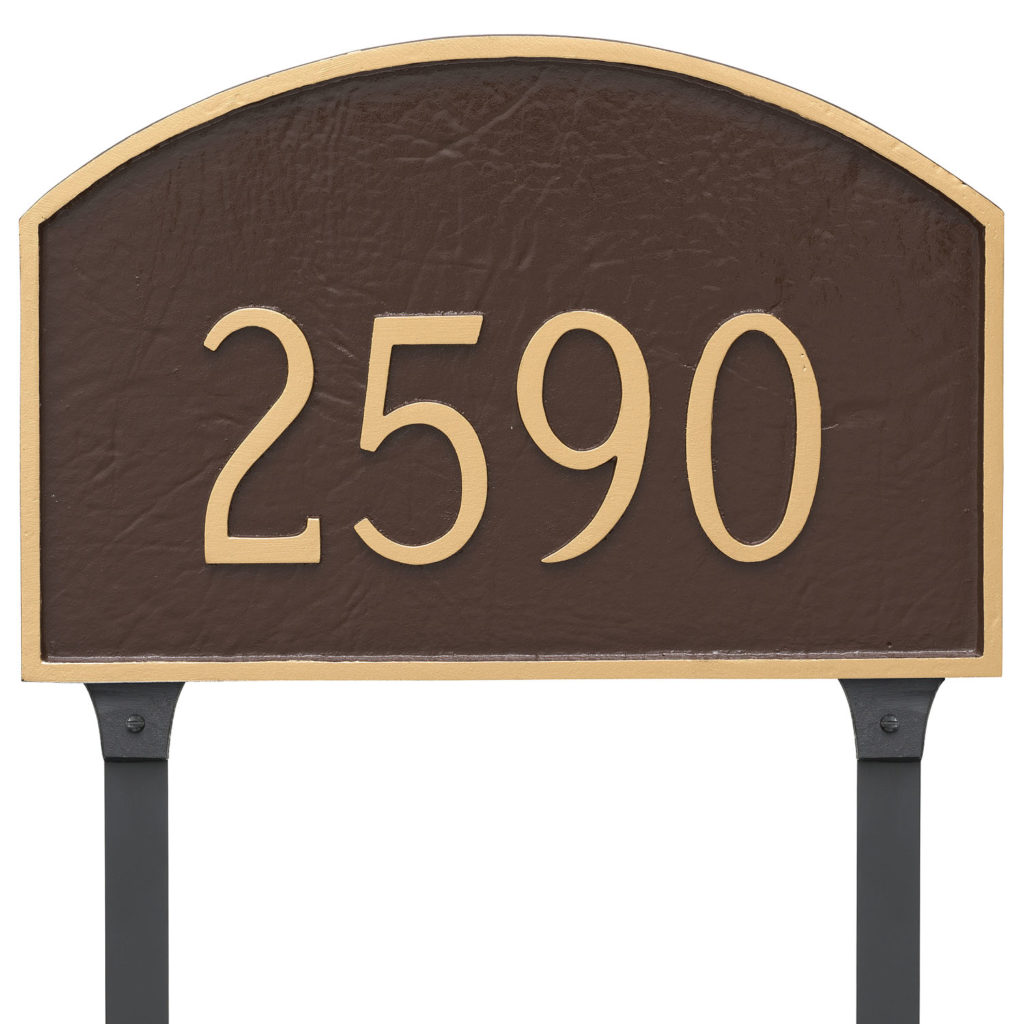 Prestige Arch Large One Line Address Sign Plaque with Lawn Stakes ...