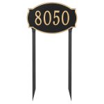 Cambridge Standard One Line Address Sign Plaque with Lawn Stakes ...