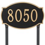 Cambridge Standard One Line Address Sign Plaque with Lawn Stakes ...