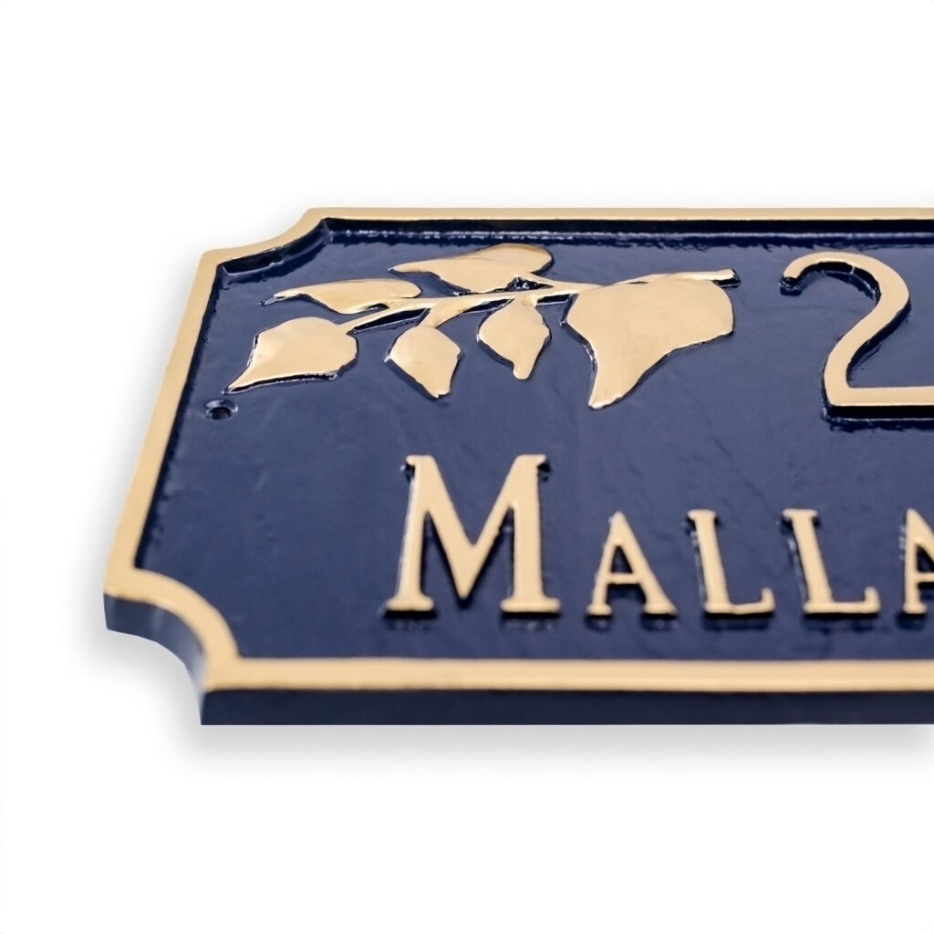 Camden Ivy Two Line Address Sign Plaque – Montague Metal Products