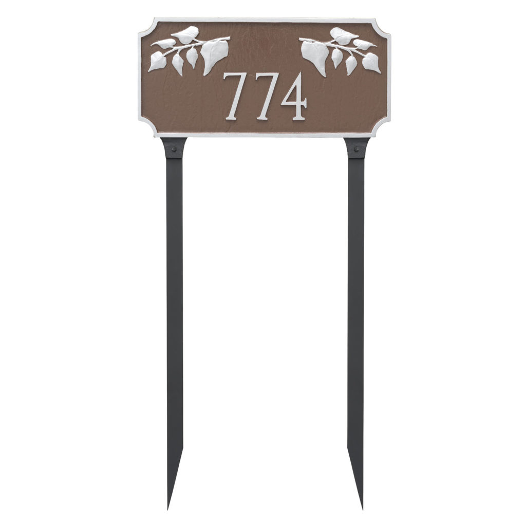 Camden Ivy One Line Address Sign Plaque with Lawn Stakes – Montague ...