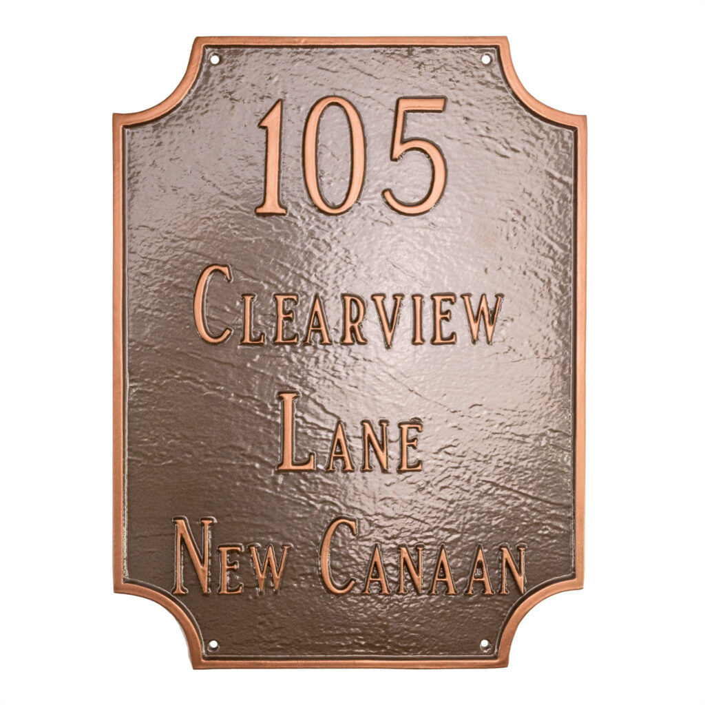 Waterford Multi Line Address Sign Plaque – Montague Metal Products