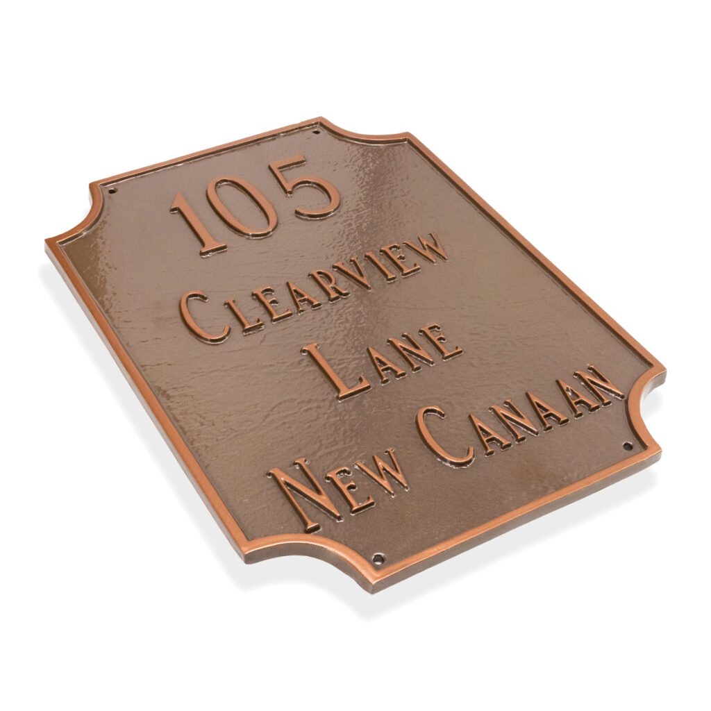 Waterford Multi Line Address Sign Plaque – Montague Metal Products