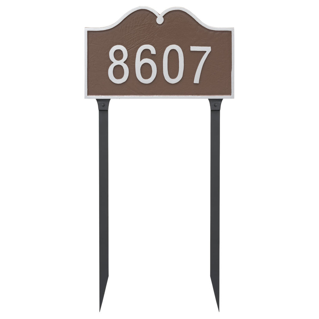 Hillsdale Arch Standard One Line Address Sign Plaque with Lawn Stake ...
