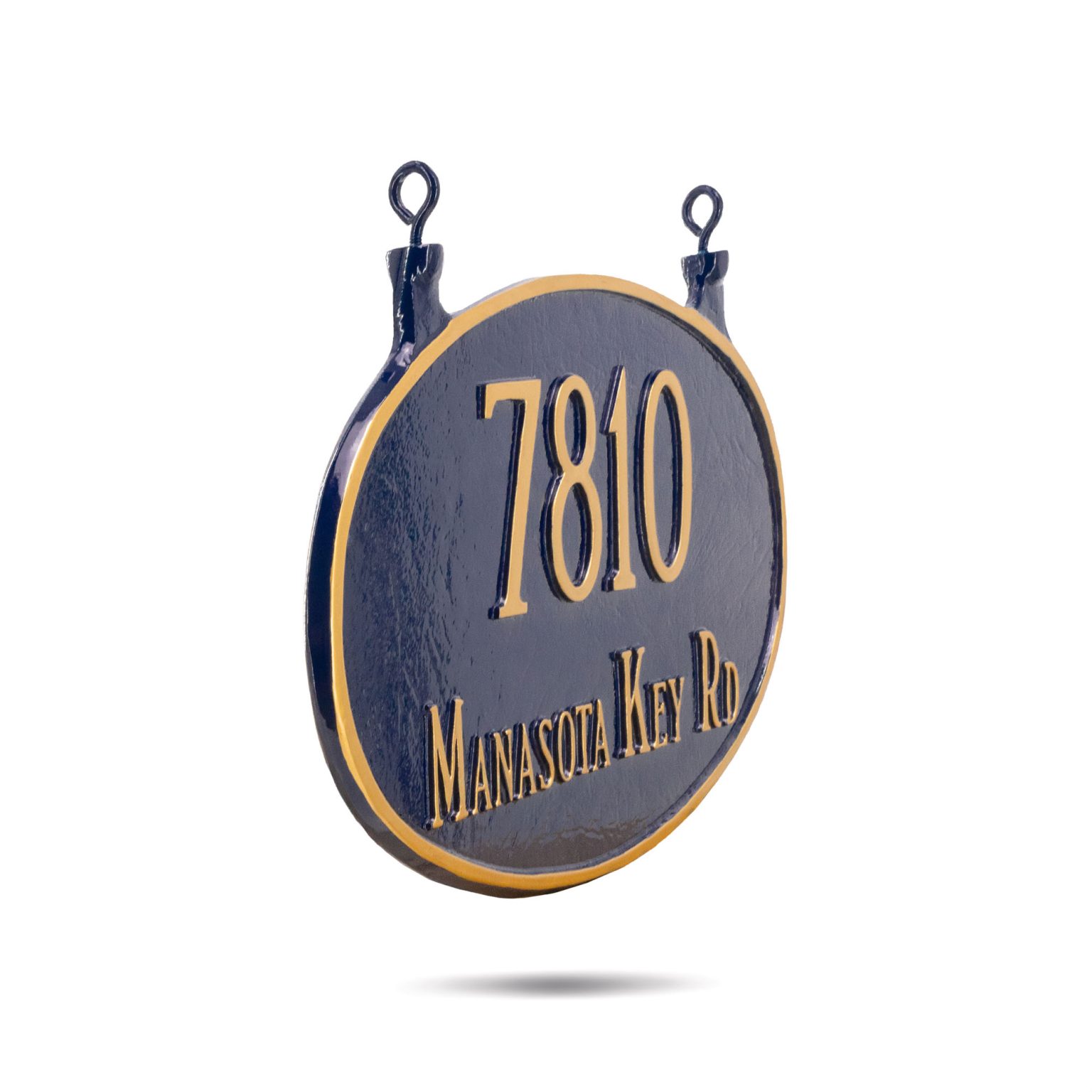 Double Sided Hanging Classic Oval Two Line Large Address Sign Plaque ...