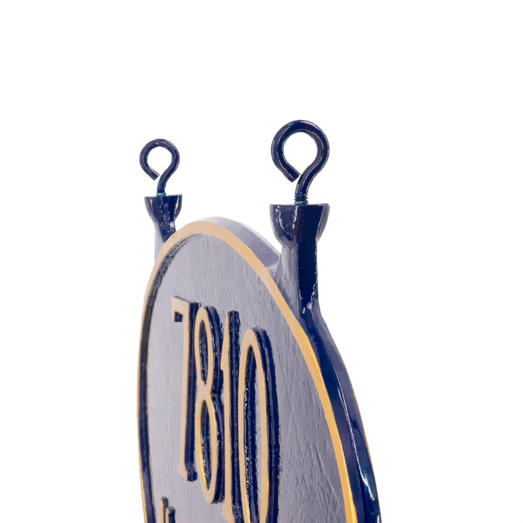 Double Sided Hanging Classic Oval Two Line Large Address Sign Plaque ...