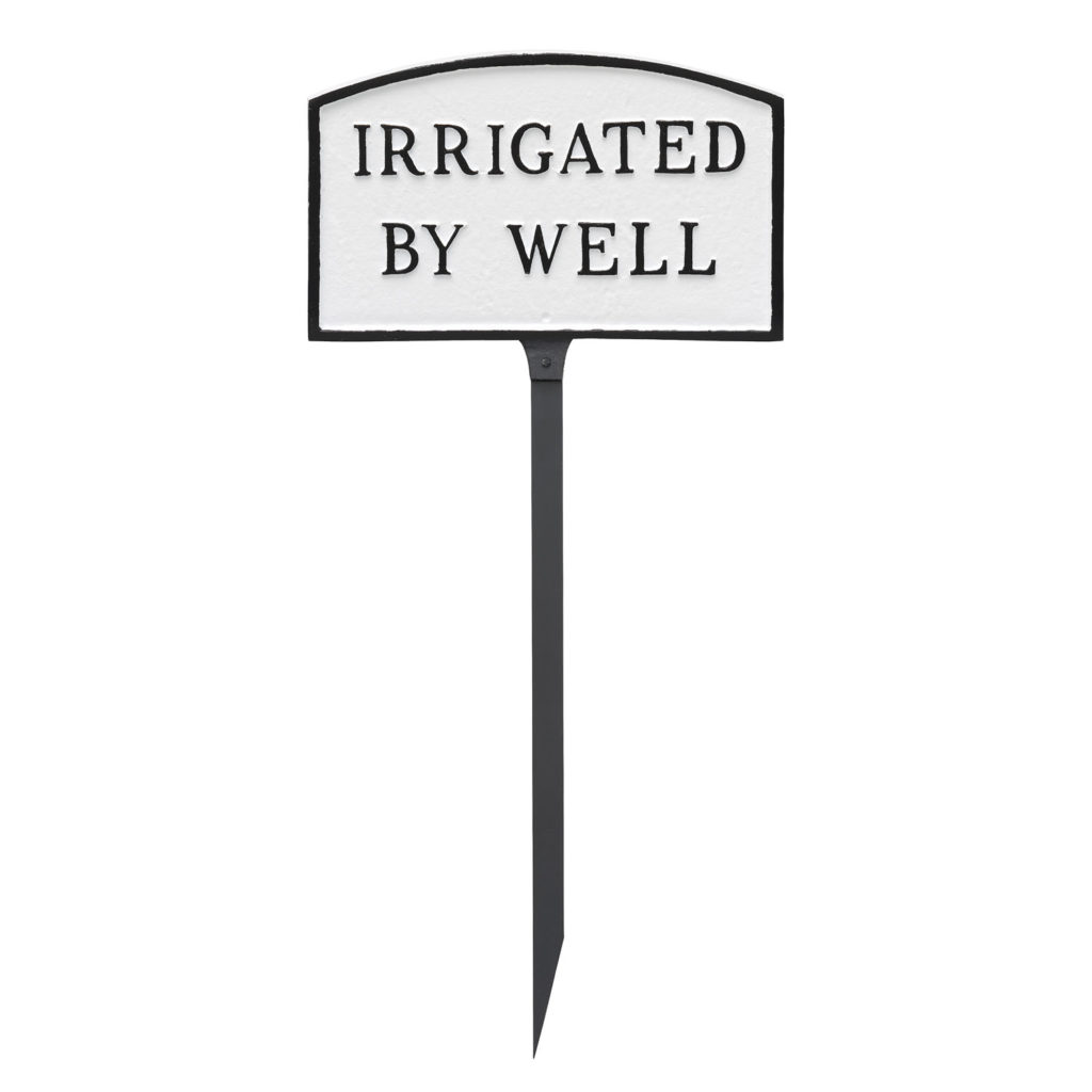 13″ x 21″ Large Arch Irrigated By Well Statement Plaque Sign with 31 ...