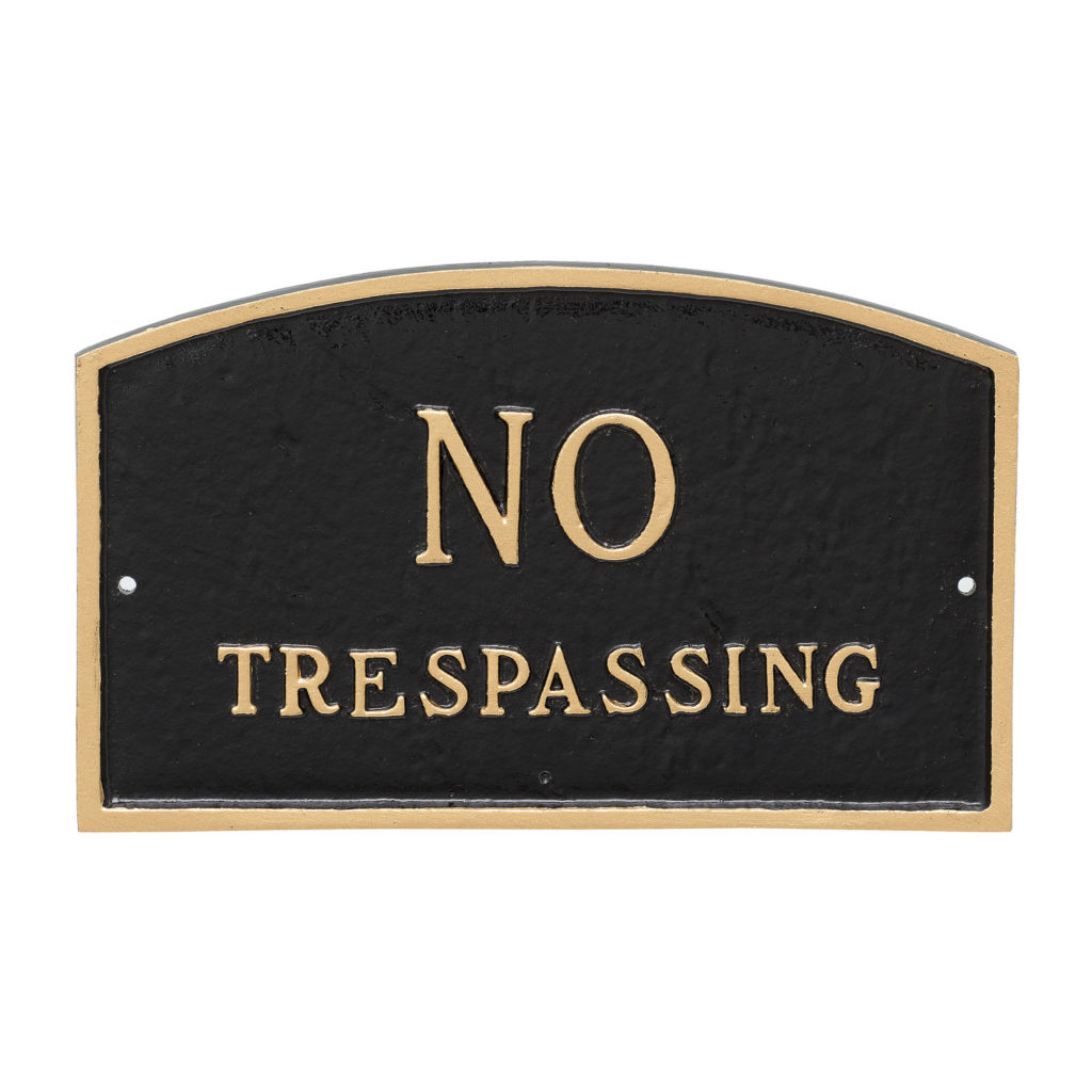 5.5″ x 9″ Small Arch No Statement Plaque Sign – Montague Metal Products