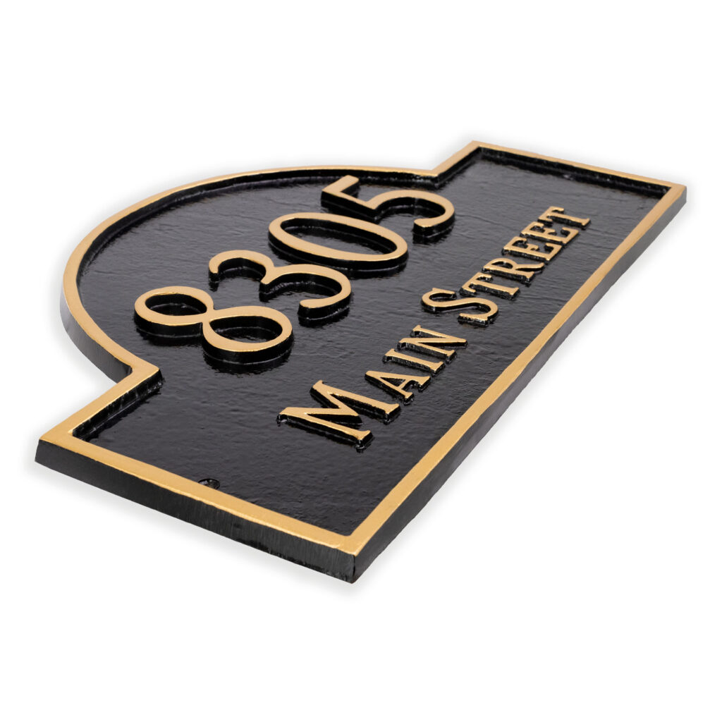 Arch Address 2 Line Economy Plaque (holds up to 5 characters ...