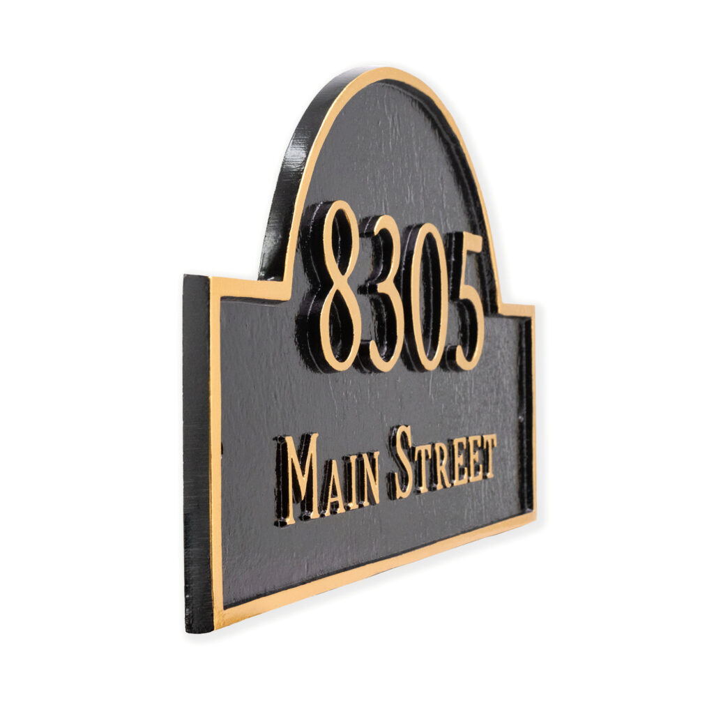 Arch Economy Two-Line Address Plaque Sign (28 Color Options) – Montague ...
