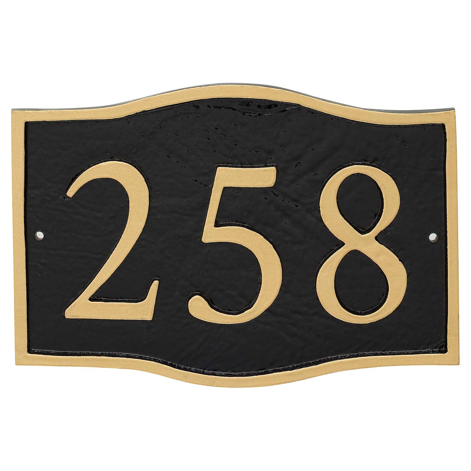 Double Arch Serif Economy Address Plaque (holds up to 3 characters ...