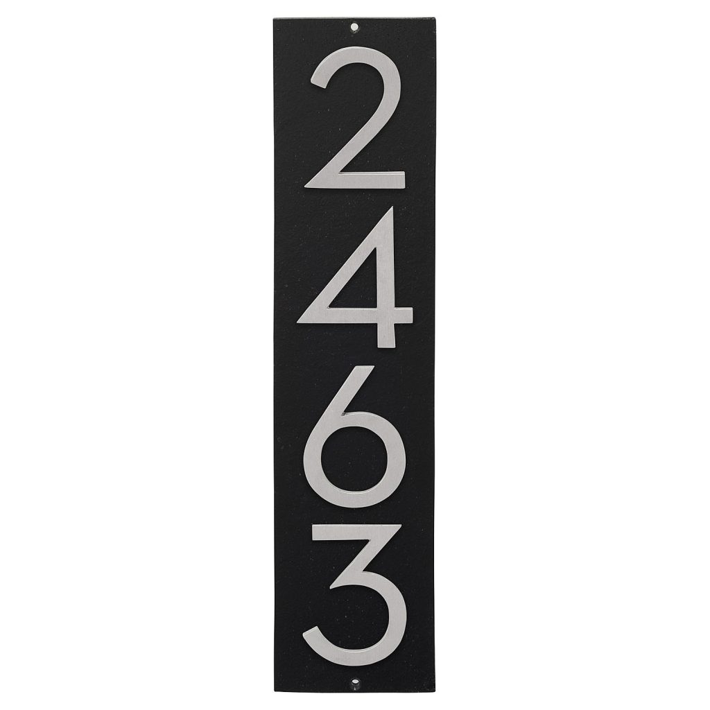 Floating Modern 6″ Number and Letter Vertical Address Plaque (4 ...