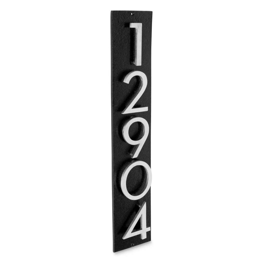 Floating Modern 6″ Number and Letter Vertical Address Plaque (5 ...