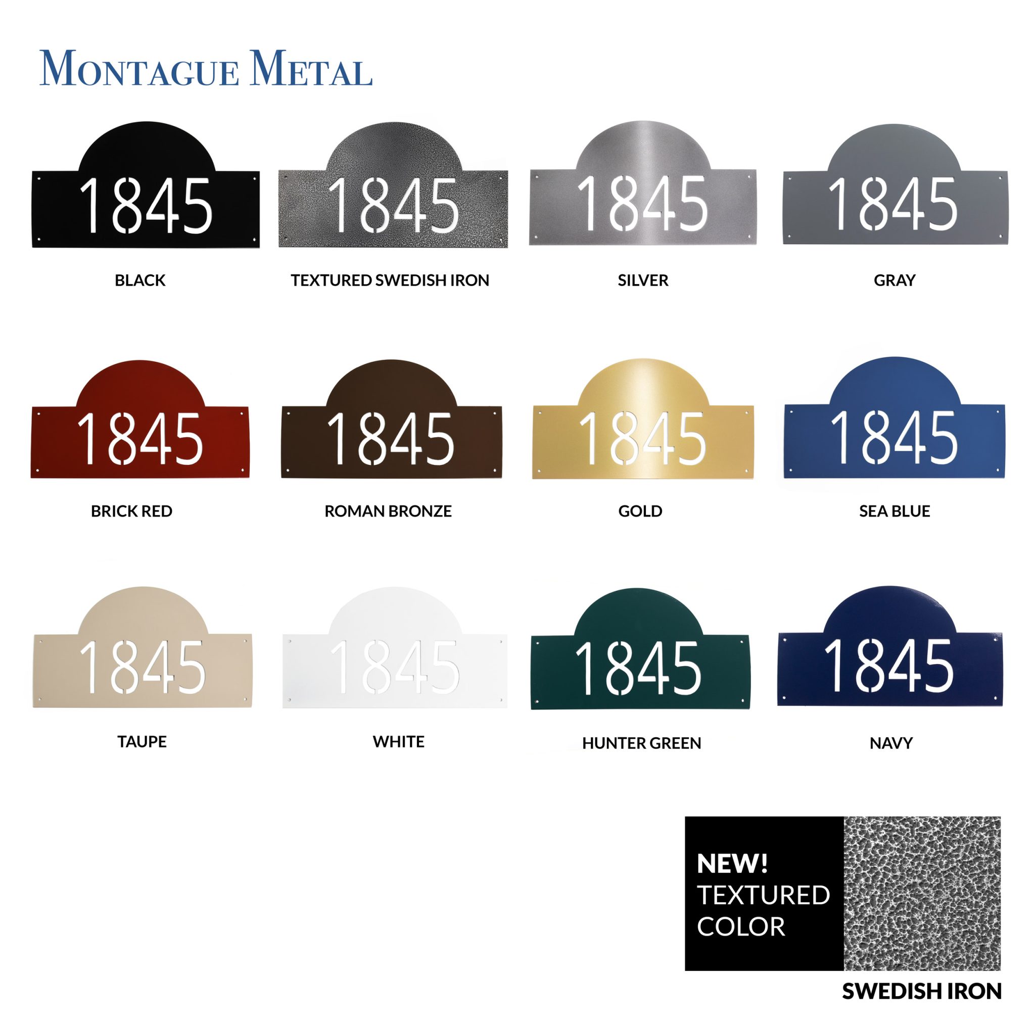 16.5″ wide Classic Arch One Line Laser Cut Wall Mount Sign Plate (Color ...