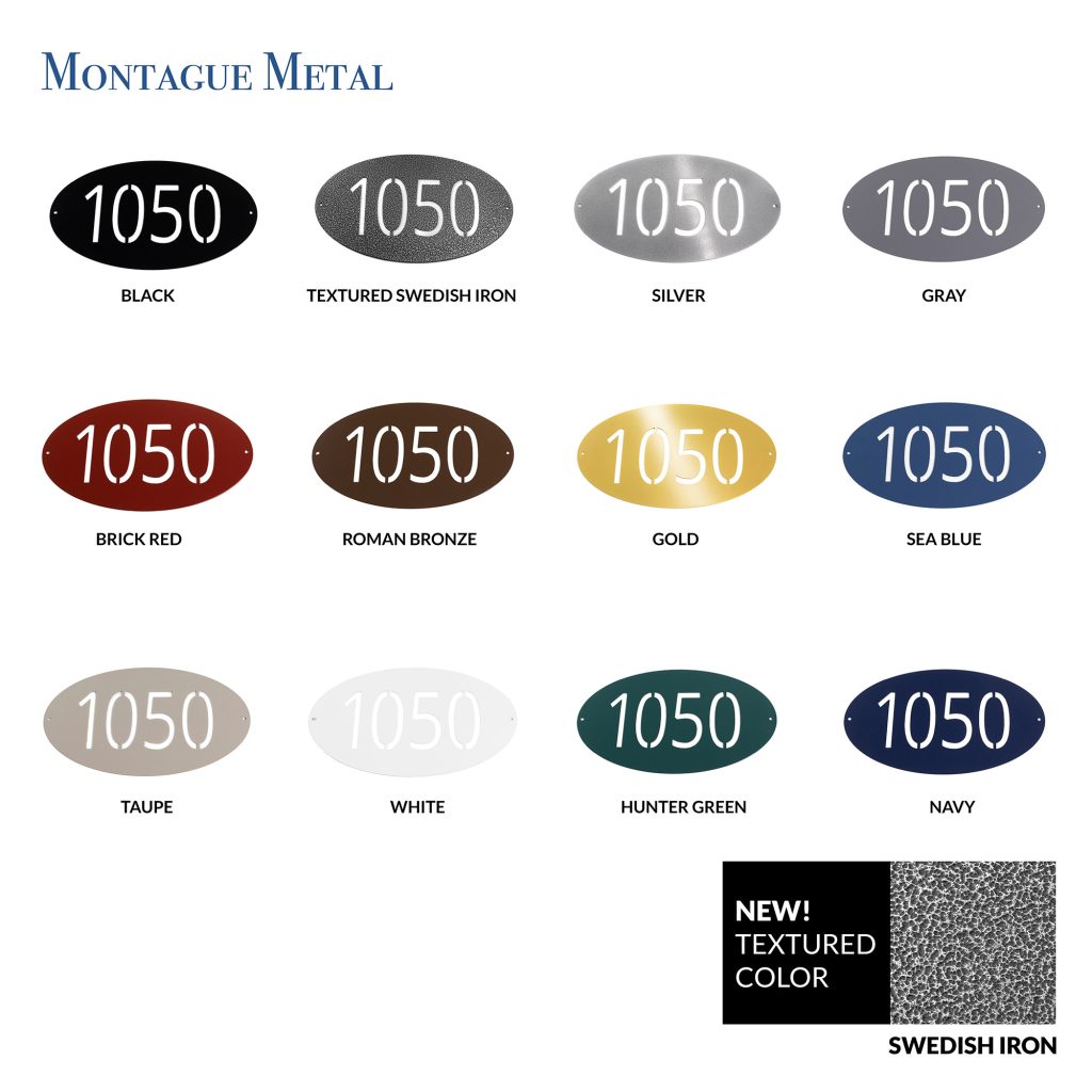 13.75″ wide Classic Oval One Line Laser Cut Wall Mount Sign Plate ...