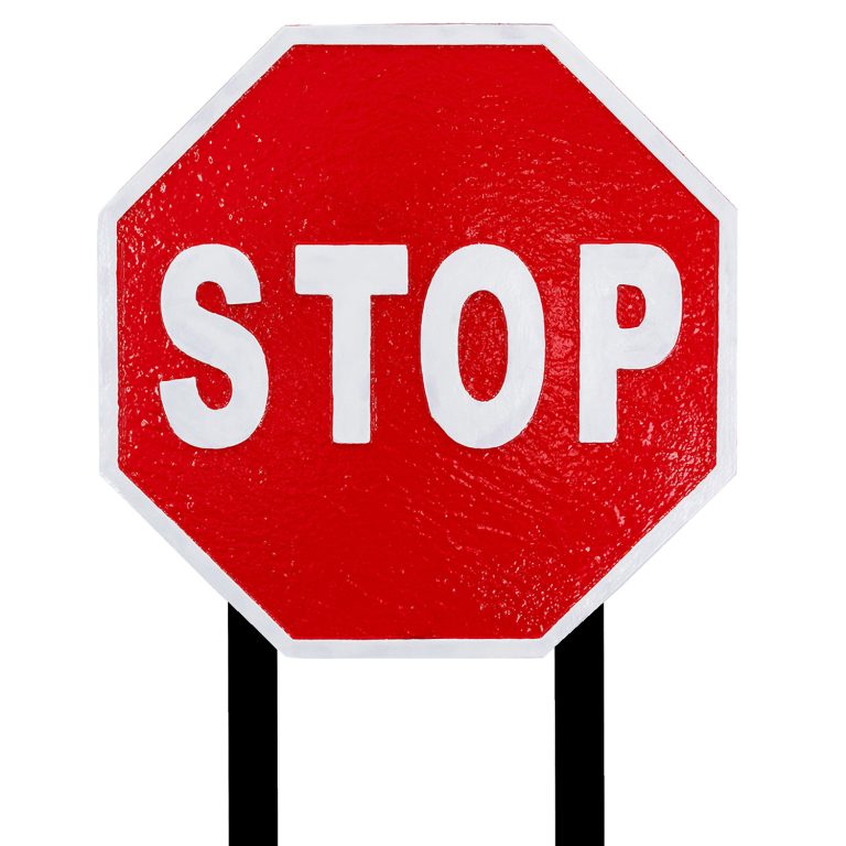 Stop Sign Wall Mount Statement Plaque (4 size options) – Montague Metal ...