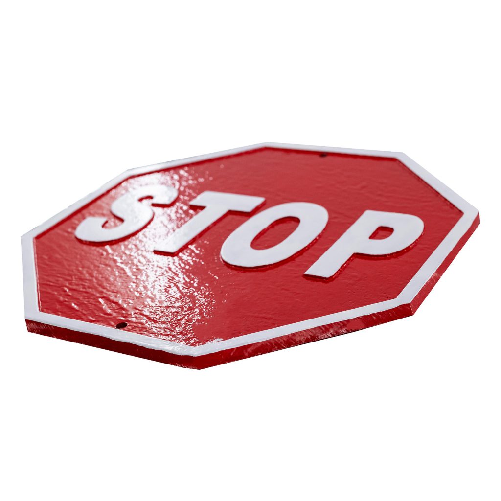 Stop Sign Wall Mount Statement Plaque (4 size options) – Montague Metal ...