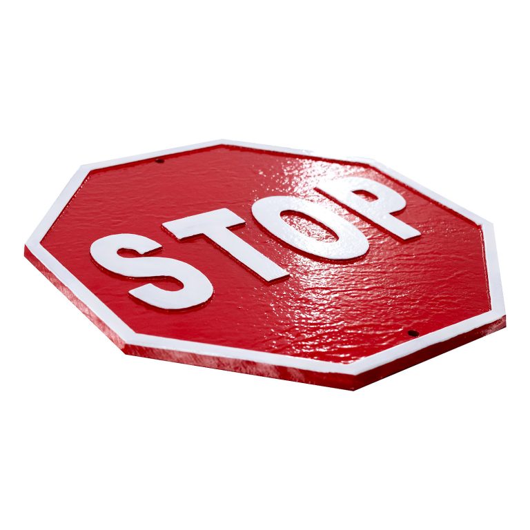 Stop Sign Wall Mount Statement Plaque (4 size options) – Montague Metal ...