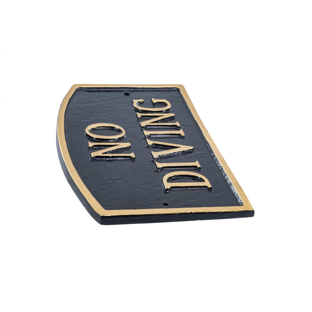 No Diving Small Arch Statement Wall Plaque (Size & Color Options ...