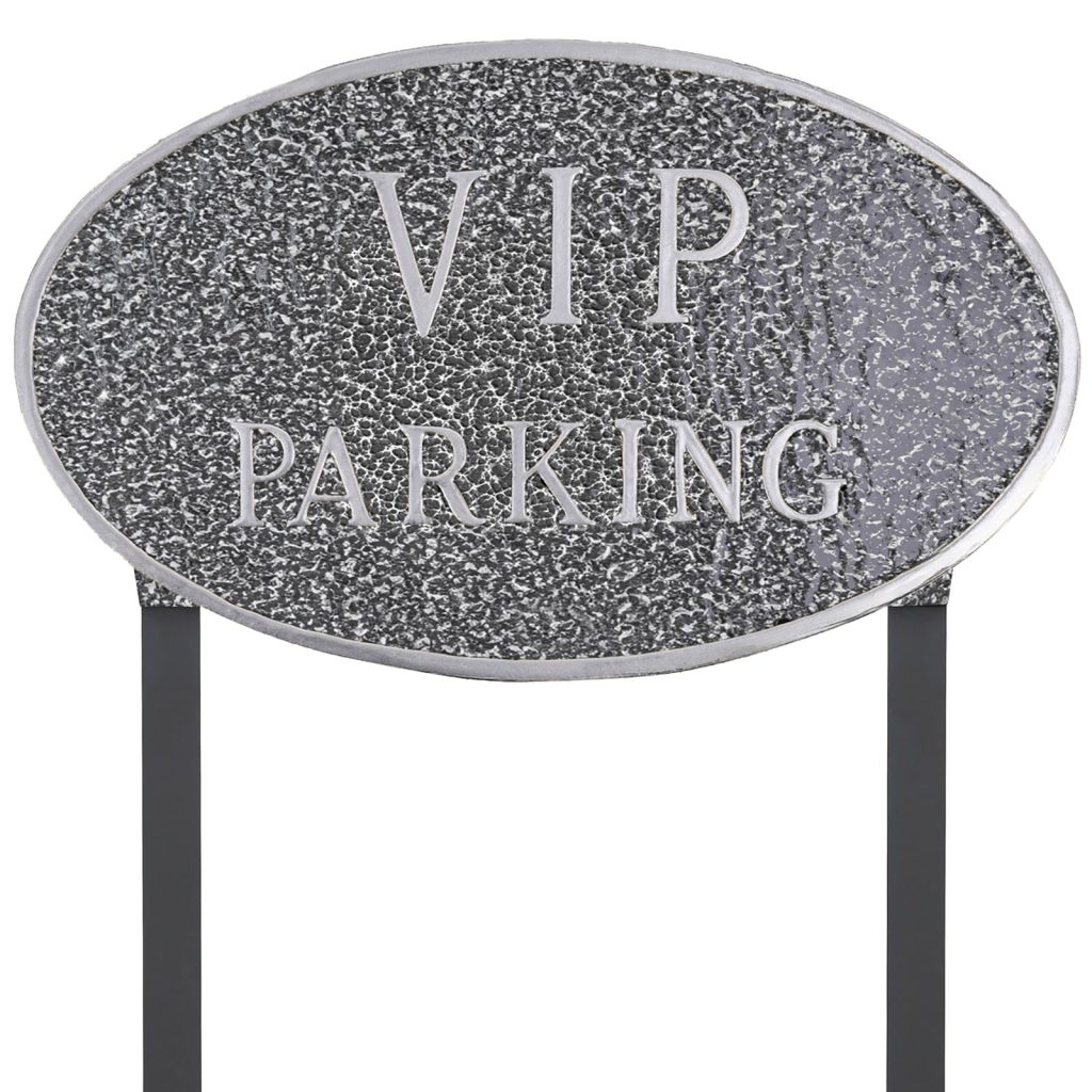Oval VIP Parking Statement Plaque Sign (Mount, Size & Color Options ...