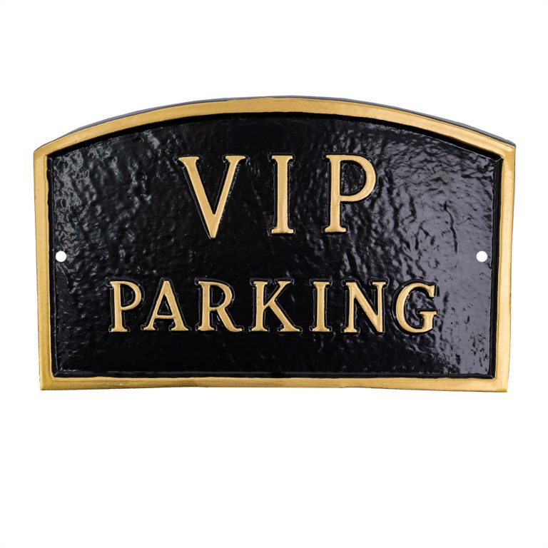Arch VIP Parking Statement Plaque Sign (Mount, Arch & Color Options ...