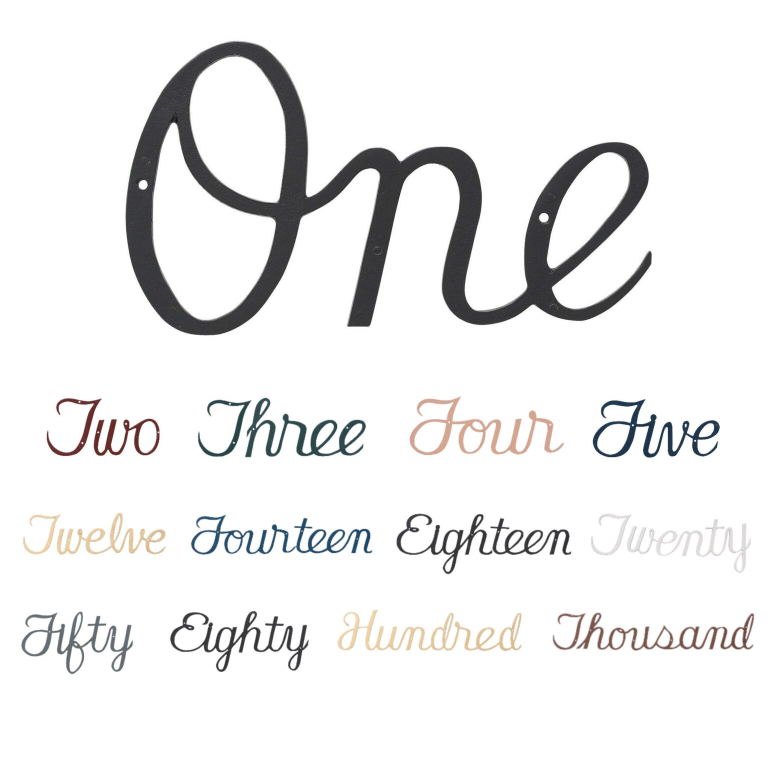 Script House Numbers (2 Sizes, 14 Colors) – Montague Metal Products