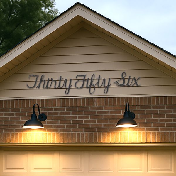 Steel Colonial Cursive Script House Numbers (2 Sizes, 14 Colors ...