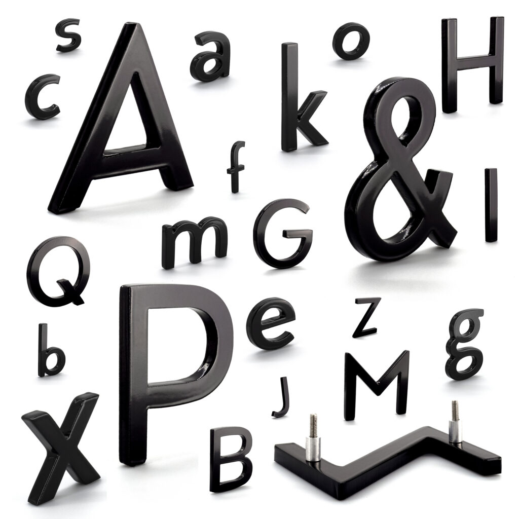 Modern Floating Letters – Montague Metal Products