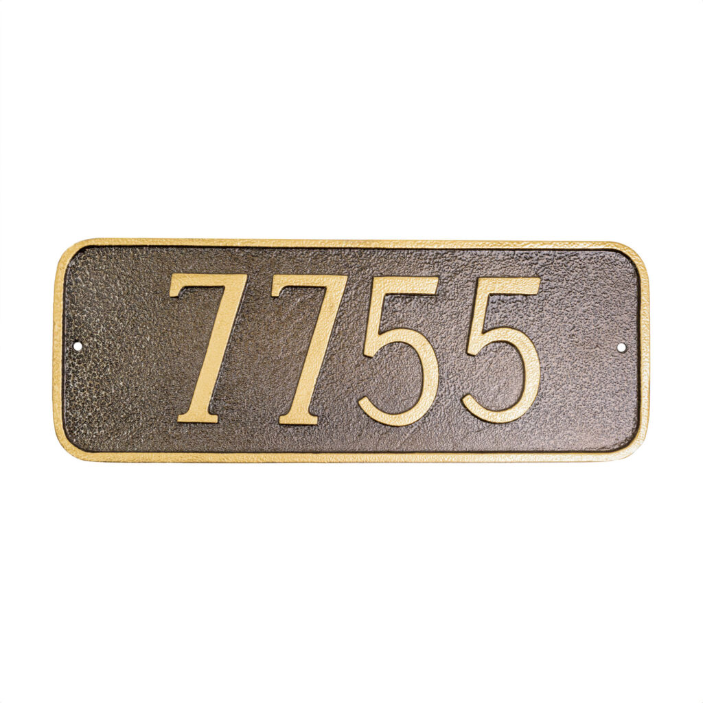 Rectangle Address Plaque Sign – Montague Metal Products