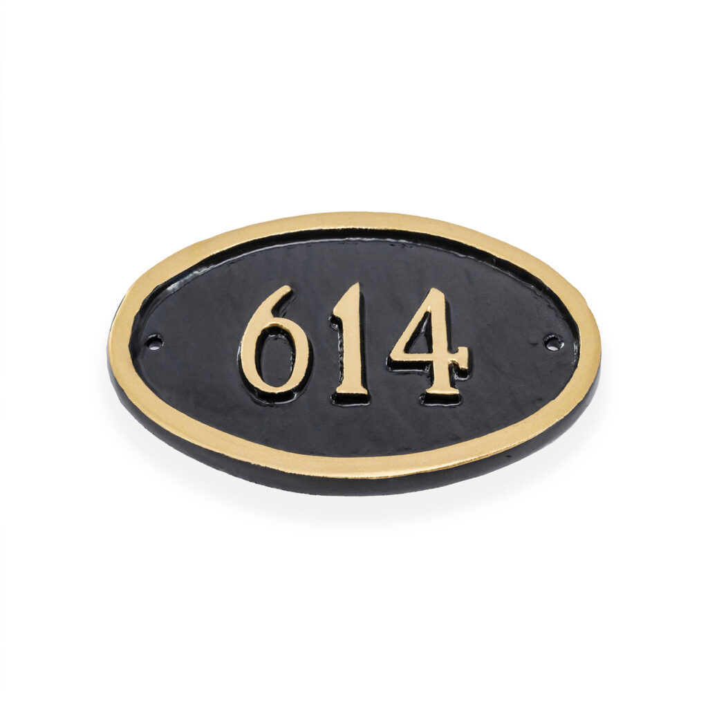 Classic Oval Mini Address Sign Plaque – Montague Metal Products