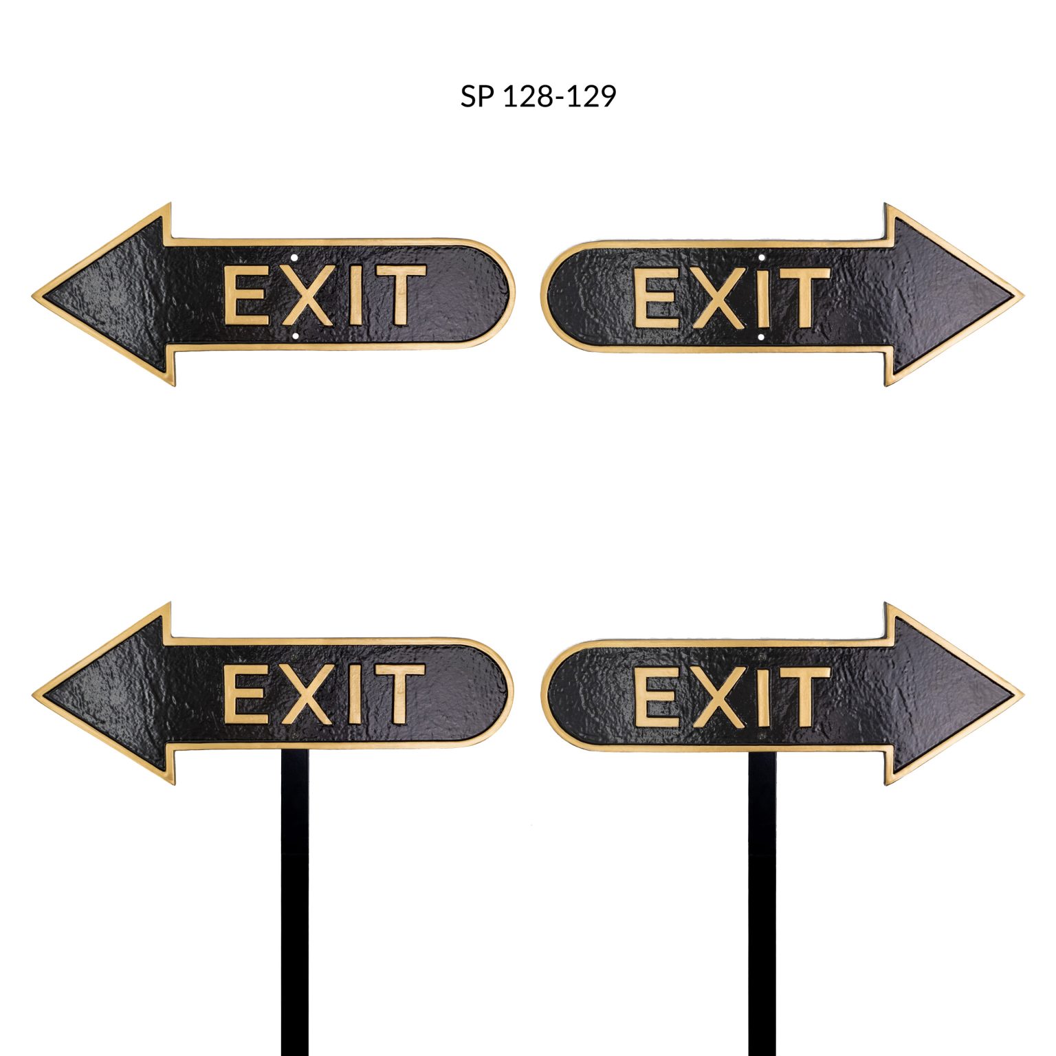 Left or Right Arrow Exit Statement Plaque Sign (Wall or Lawn Mount with ...