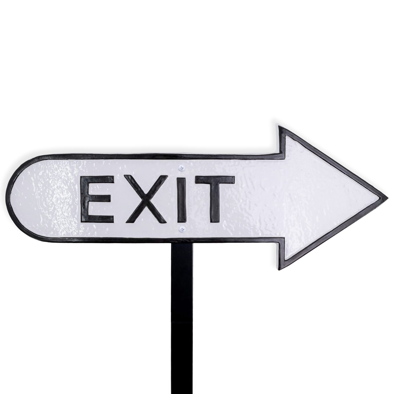 Left or Right Arrow Exit Statement Plaque Sign (Wall or Lawn Mount with ...