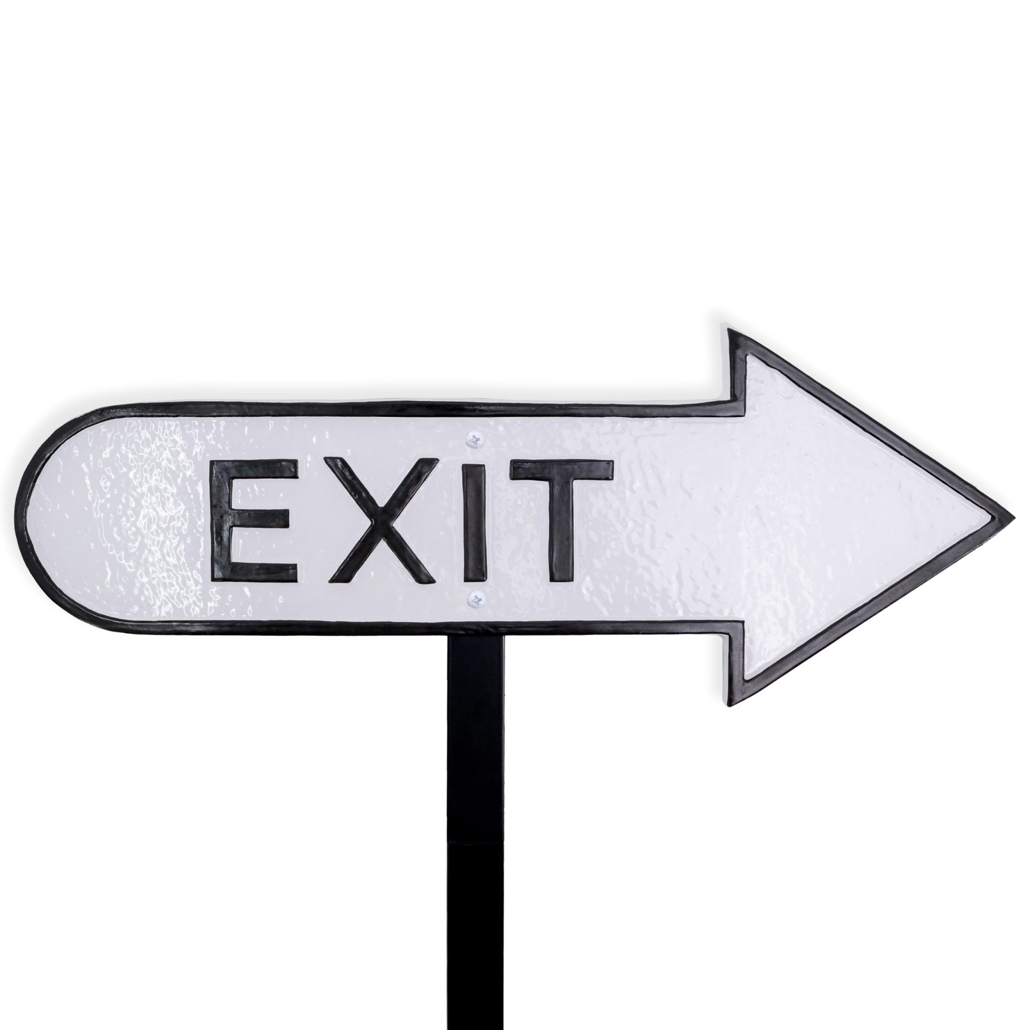 Left or Right Arrow Exit Statement Plaque Sign (Wall or Lawn Mount with ...